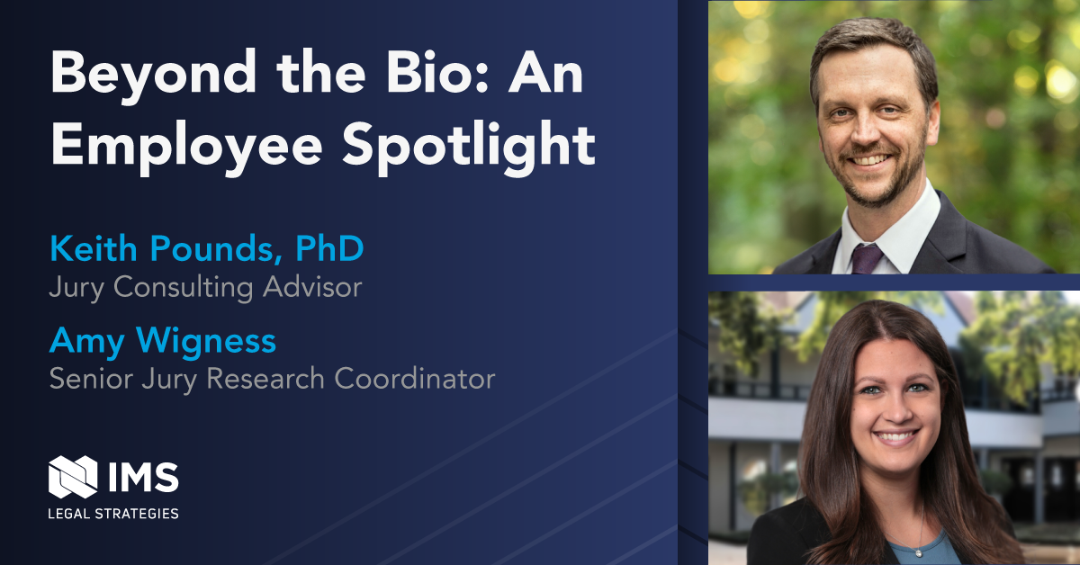 Beyond the Bio: A Spotlight on Keith Pounds, PhD & Amy Wigness | IMS ...